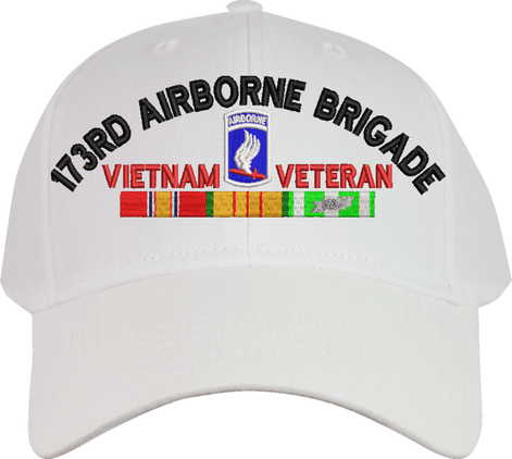 173rd Airborne Brigade Vietnam Veteran Embroidered Cap with Ribbons