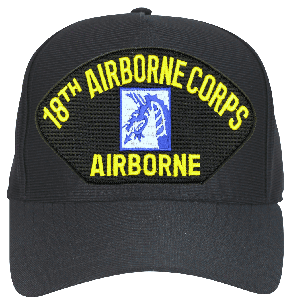 18th Airborne Corps Black Ball Cap Hat