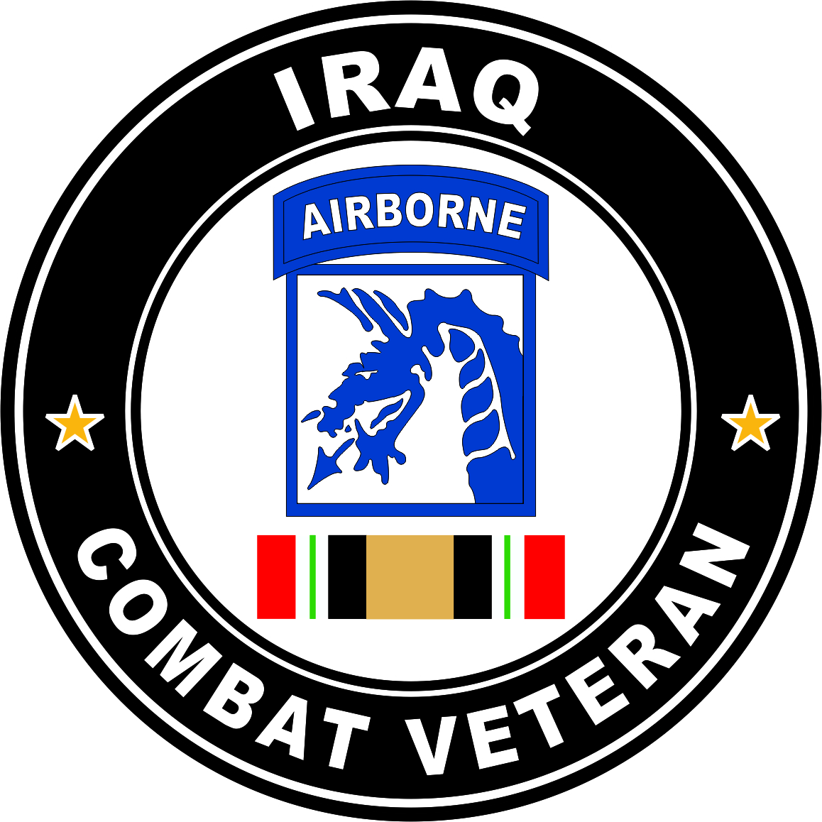 18th Airborne Corps Iraq Combat Veteran with Ribbon Operation Iraqi ...