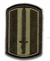 193RD INFANTRY BRIGADE 3" SUBDUED MILITARY PATCH
