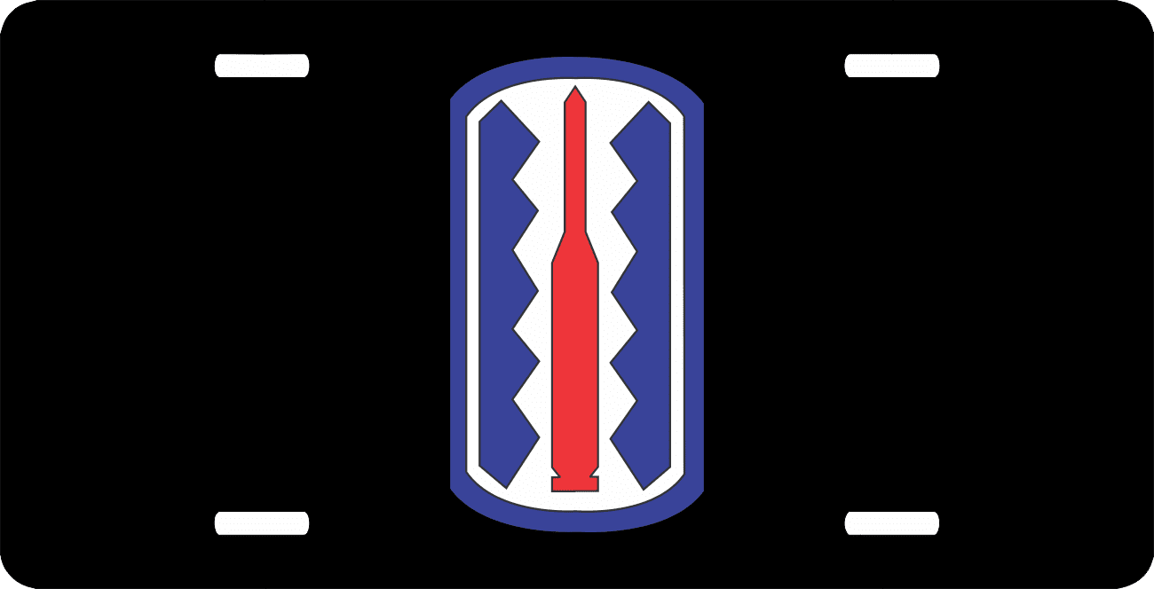 197th Infantry Brigade License Plate