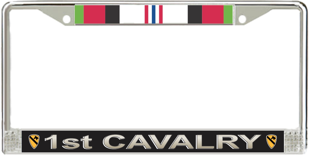 1st Cavalry Division Afghanistan Veteran Service Ribbon License Plate Frame