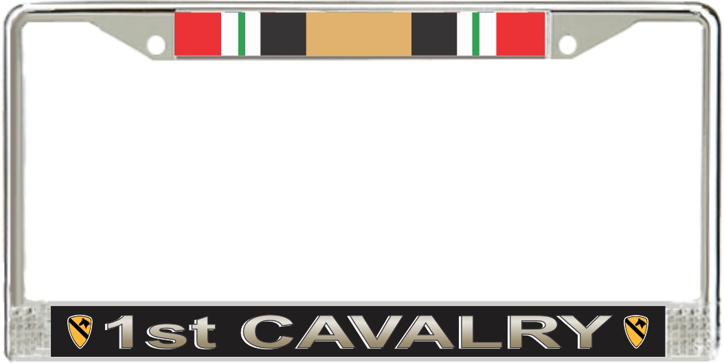 1st Cavalry Division Iraq Veteran Service Ribbon License Plate Frame