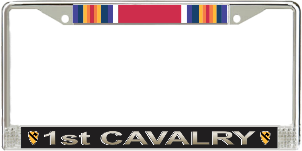 1st Cavalry Division WW2 Veteran Service Ribbon License Plate Frame