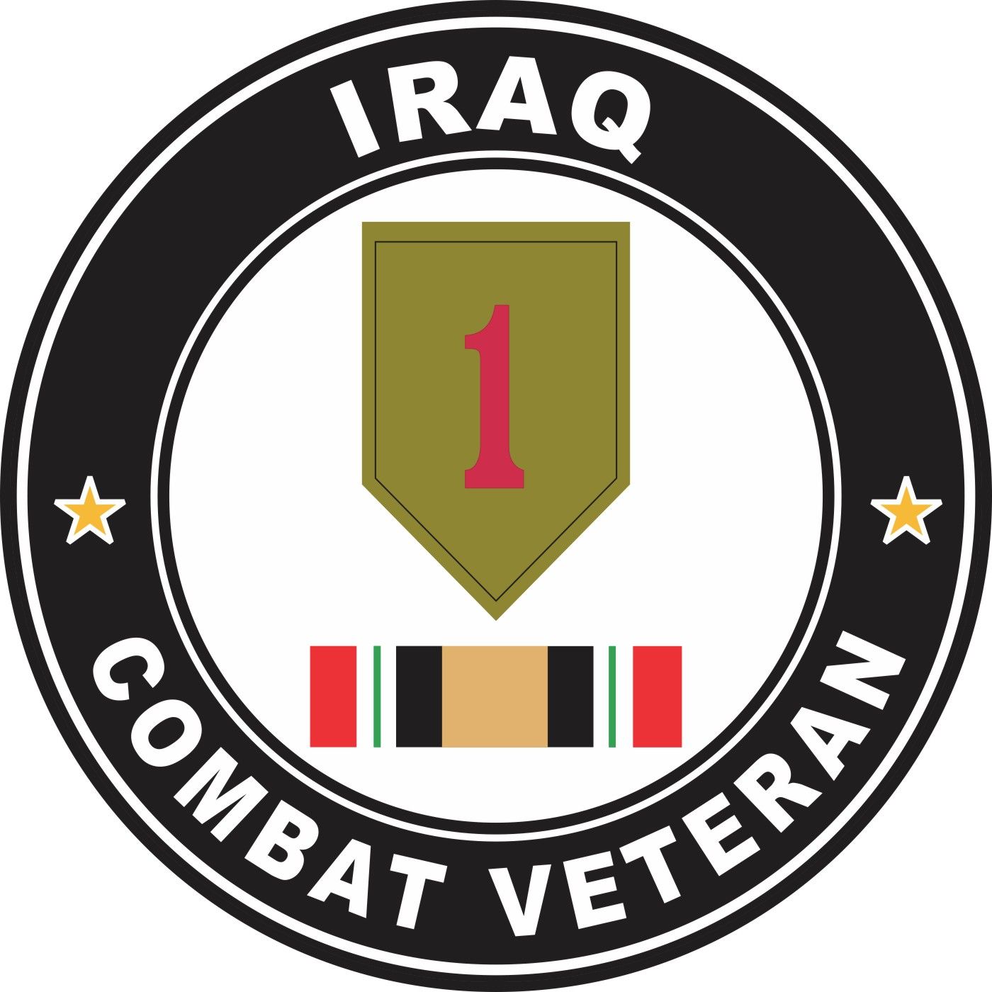 1st Infantry Division Iraq Combat Veteran Decal