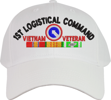 1st Logistical Command Vietnam Veteran Embroidered Cap with Ribbons