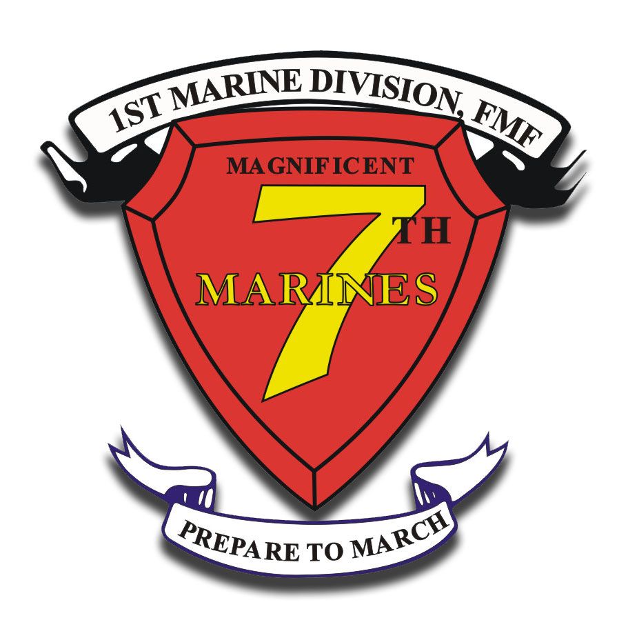 1st Marine Division 7th Marine Regiment AKA RCT-7 Sticker Decal