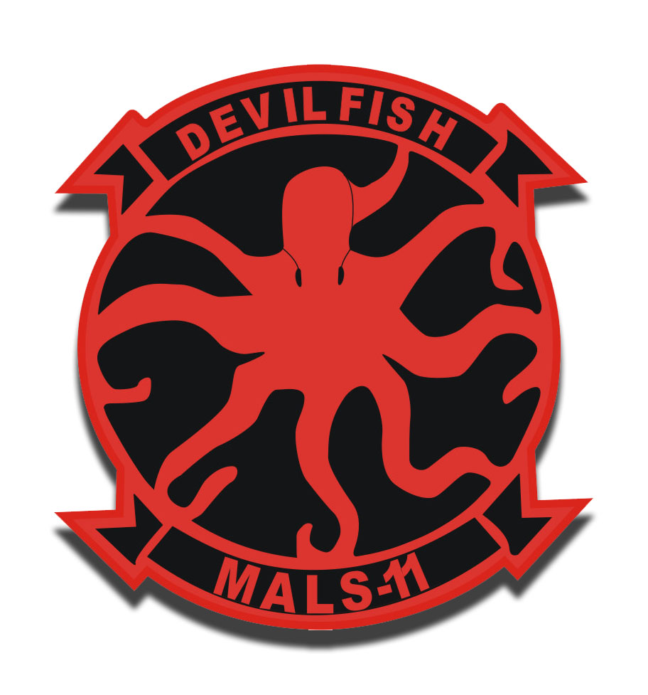 1st Marine Division Marine Aviation Logistics Squadron 11 Sticker Decal