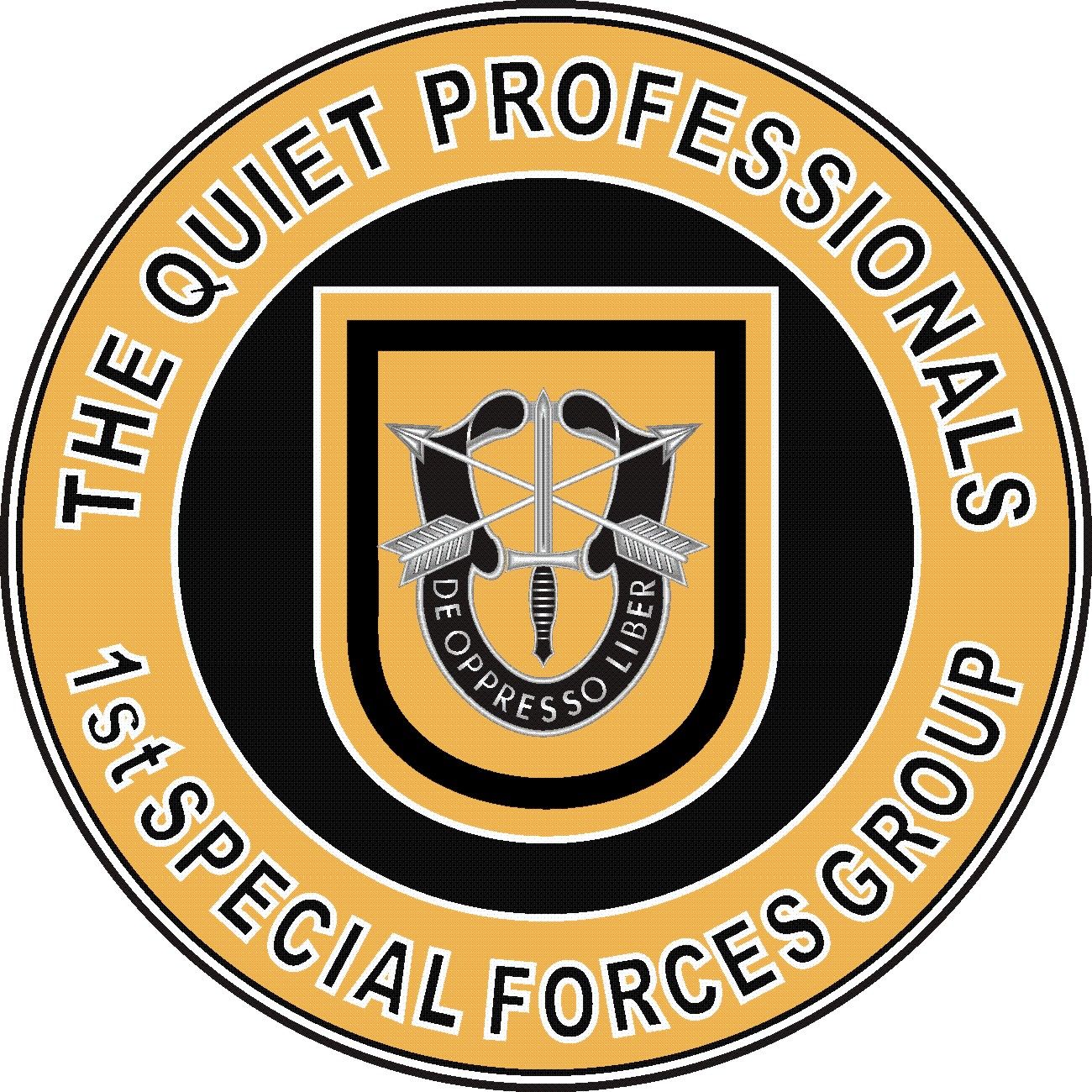1st Special Forces Quiet Professionals Decal Sticker