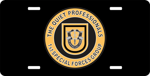1st Special Forces Quiet Professionals License Plate