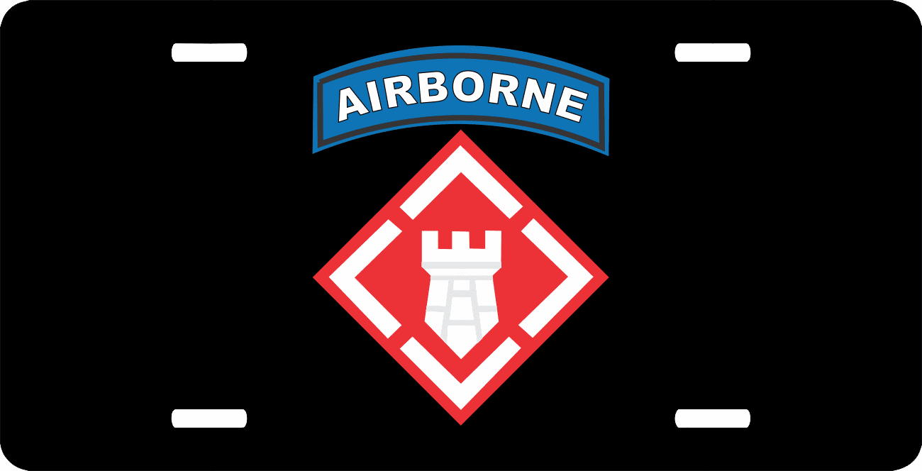 20th Engineer Brigade Airborne License Plate