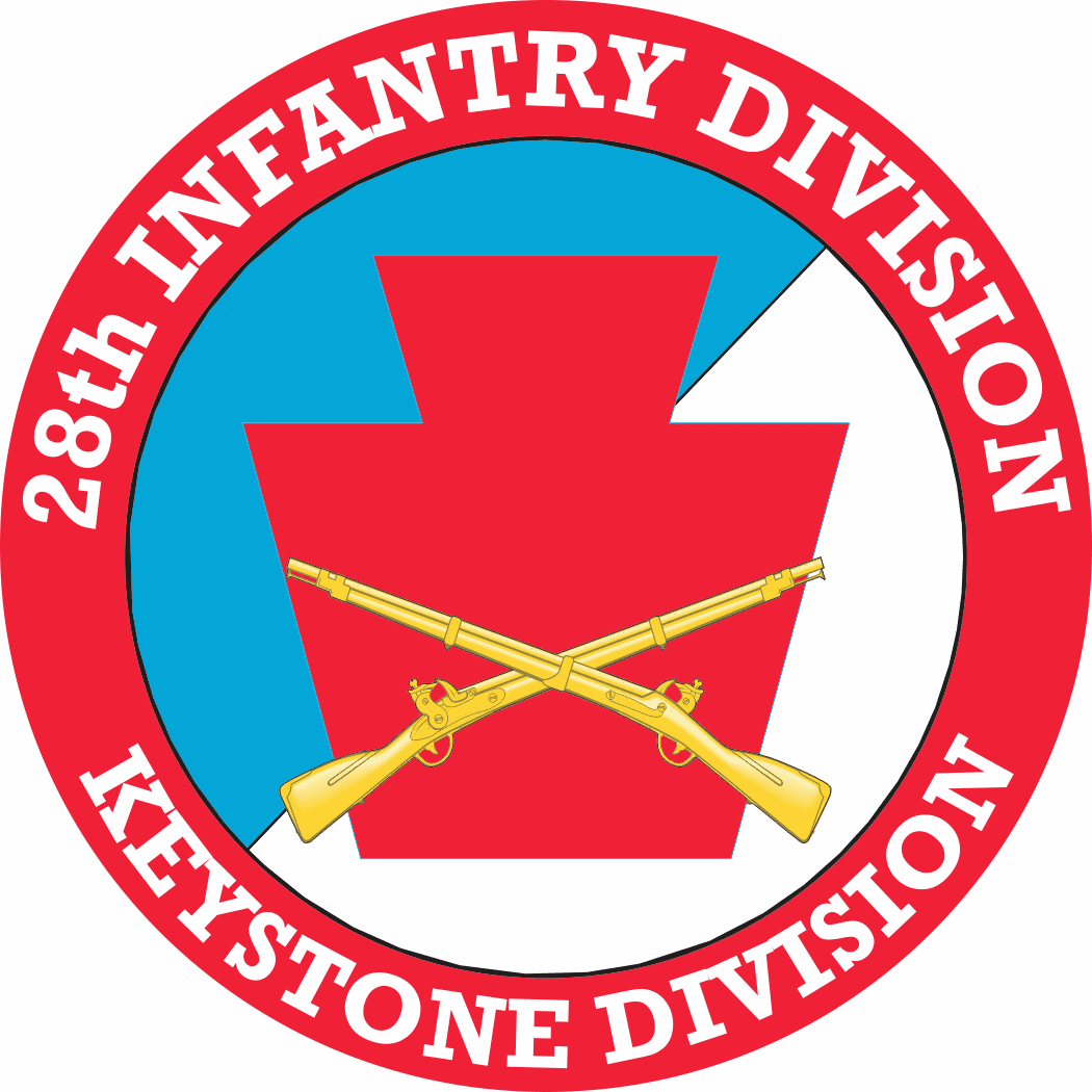 28th Infantry Division with Crossed Rifles Decal