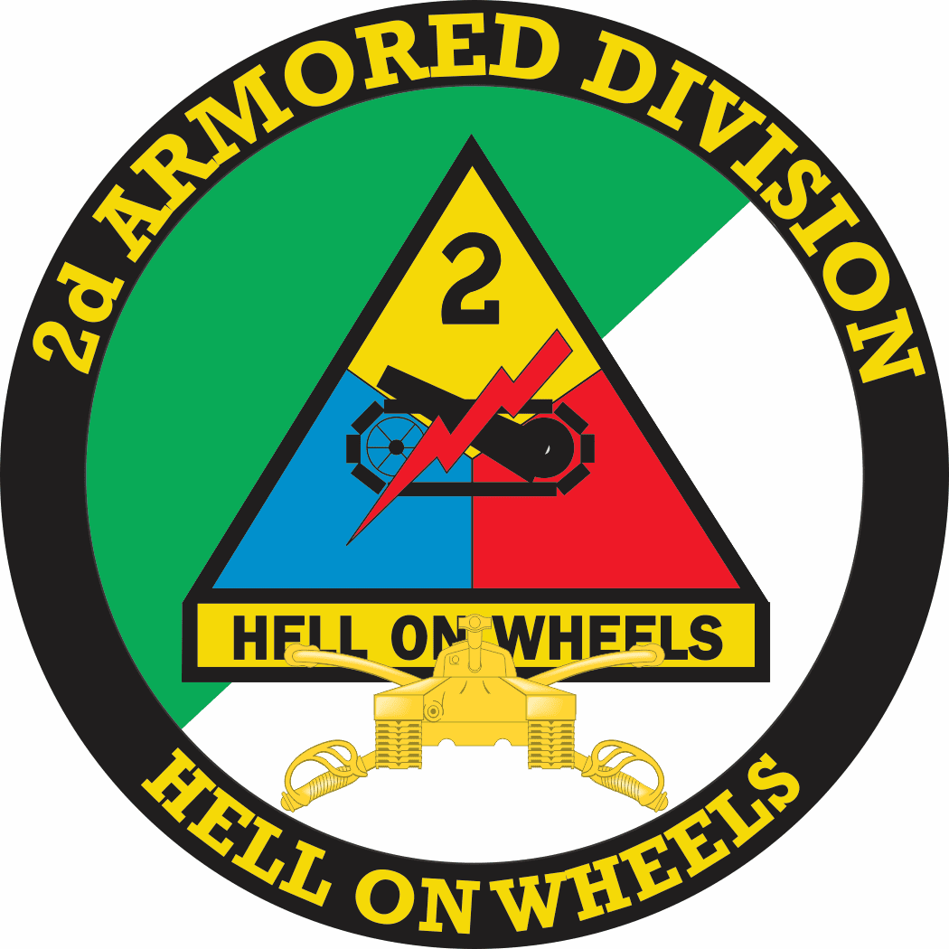 2nd Armored Division with Armor Insignia Decal