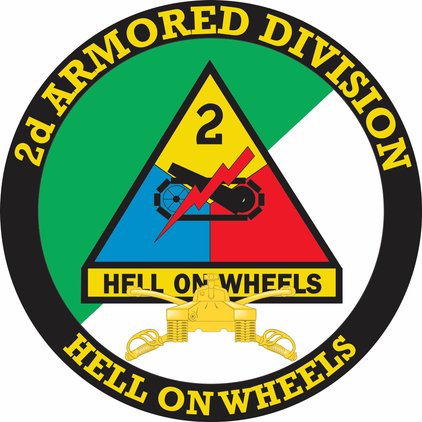 2nd Armored Division with Armor Insignia Decal