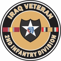 U.S. Army Veteran 2nd Infantry Division Sticker Decal