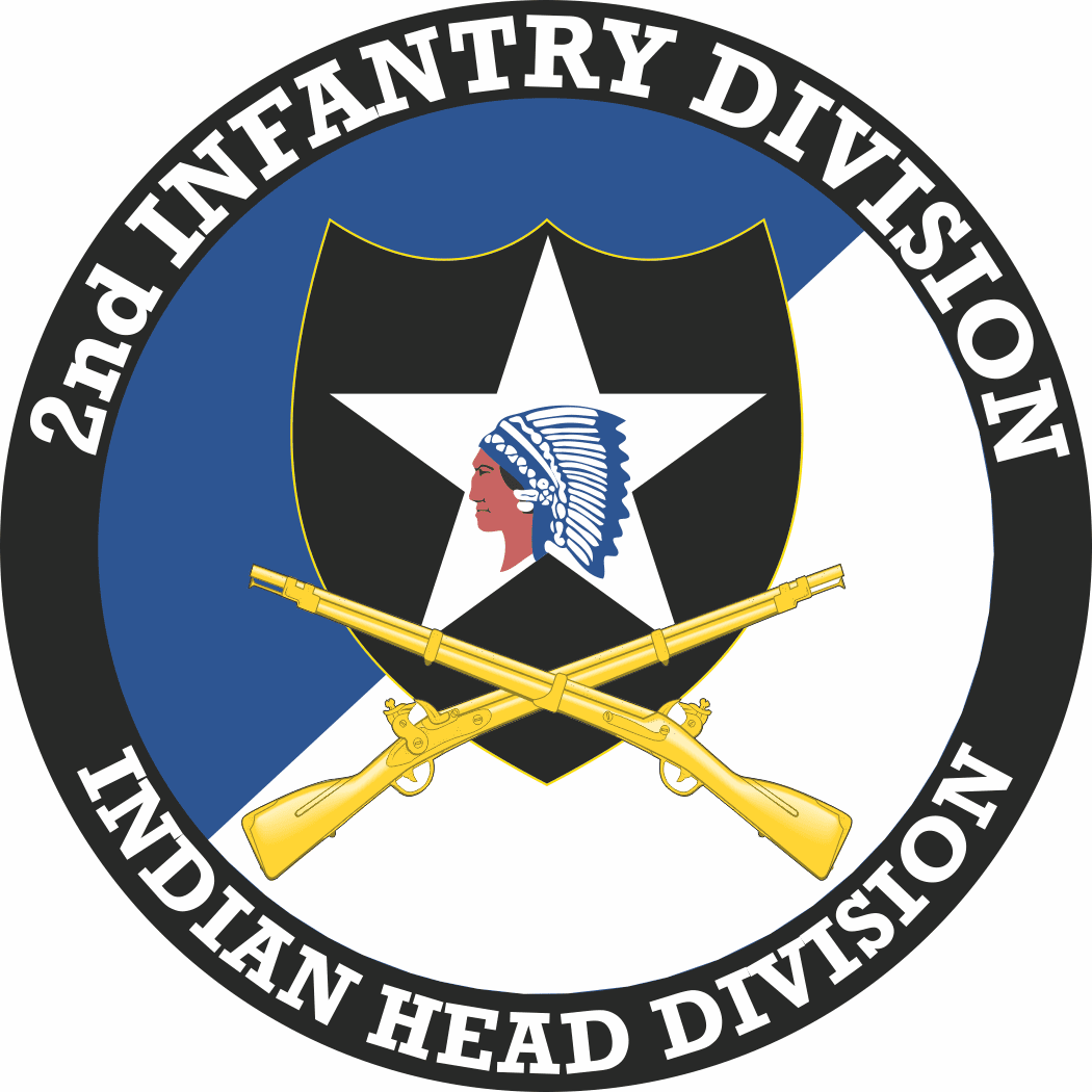 2nd Infantry Division with Crossed Rifles Decal