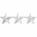 3 Star General Lapel Pin - Silver