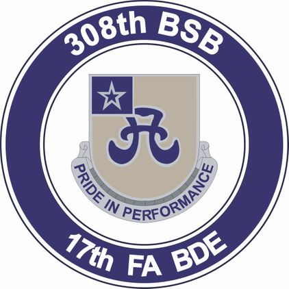 308th Brigade Support Battalion Round Vinyl Decal