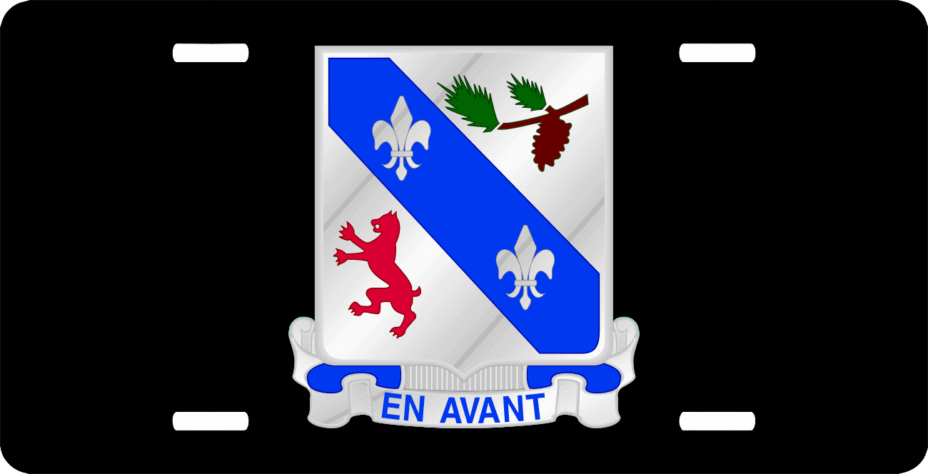 321st Regiment Unit Crest License Plate