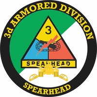 U.S. Army Veteran 3rd Armored Division sticker decal