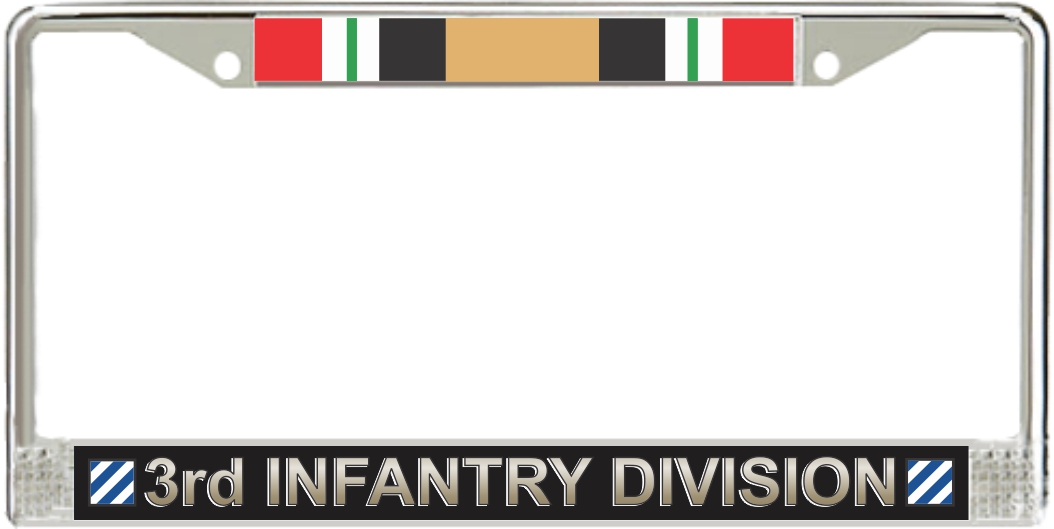 3rd Infantry Division Iraq Veteran Service Ribbon License Plate Frame