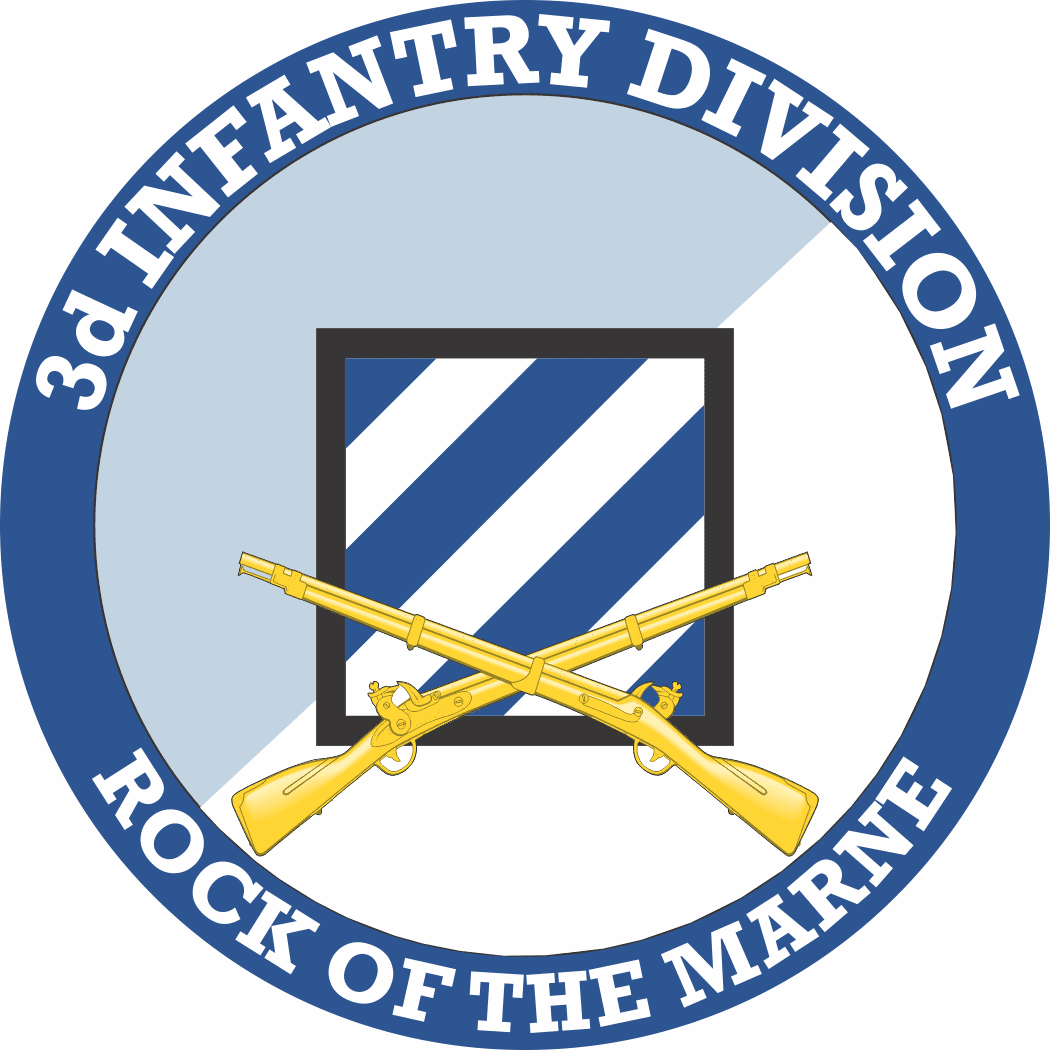 3rd Infantry Division with Crossed Rifles Decal