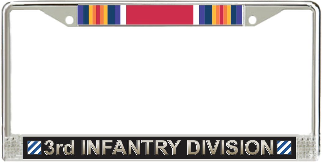 3rd Infantry Division WW2 Veteran Service Ribbon License Plate Frame