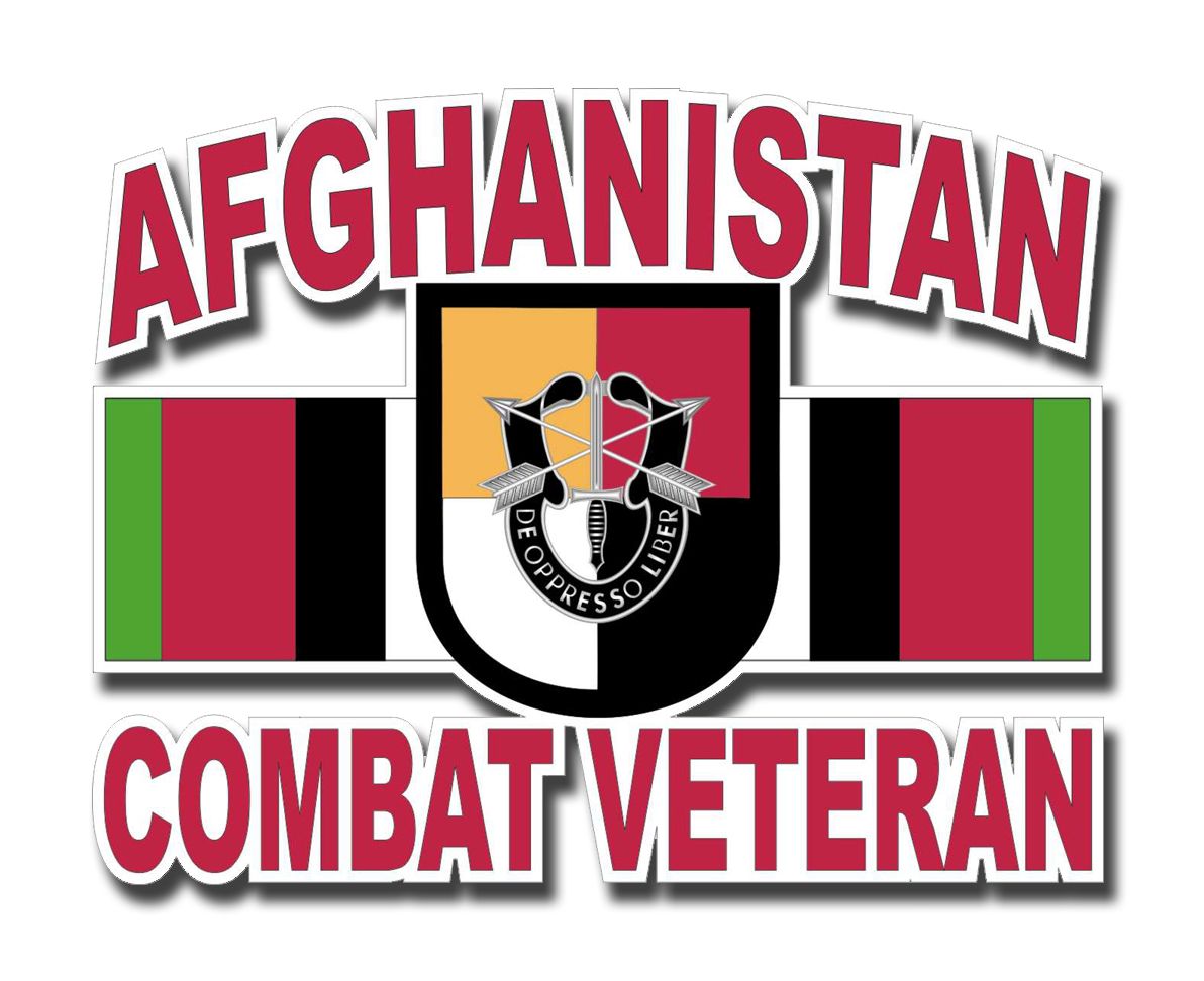 3rd Special Forces Group Afghanistan Combat Veteran Decal