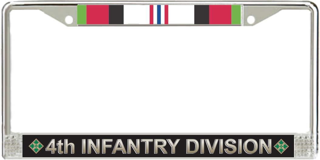 4th Infantry Division Afghanistan Veteran Service Ribbon License Plate ...