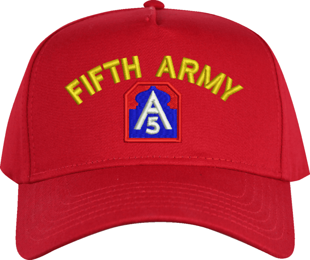 5th Army Custom Embroidered Cap