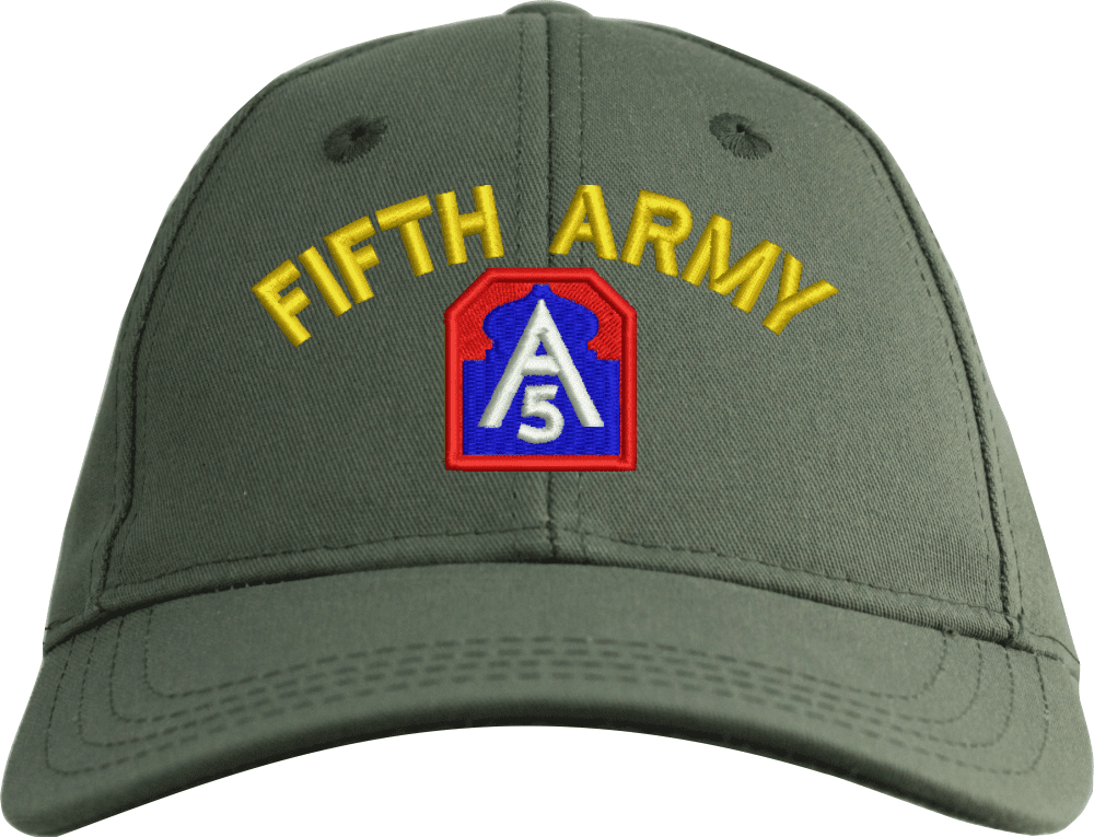 5th Army Custom Embroidered Cap