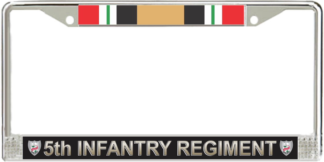 5th Infantry Regiment Iraq Veteran License Plate Frame