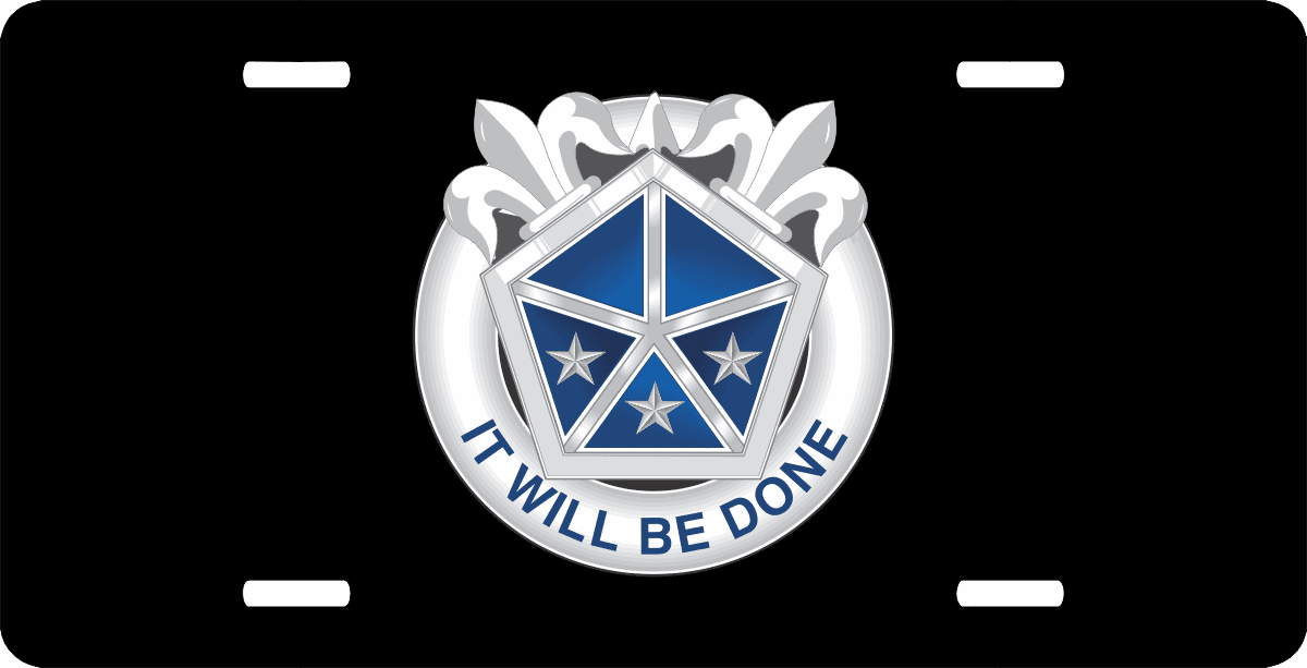 5th U.S. Army Corps Unit Crest License Plate