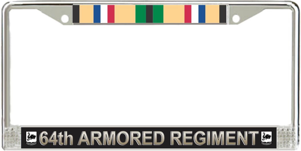 64th Armored Regiment Gulf War Veteran License Plate Frame