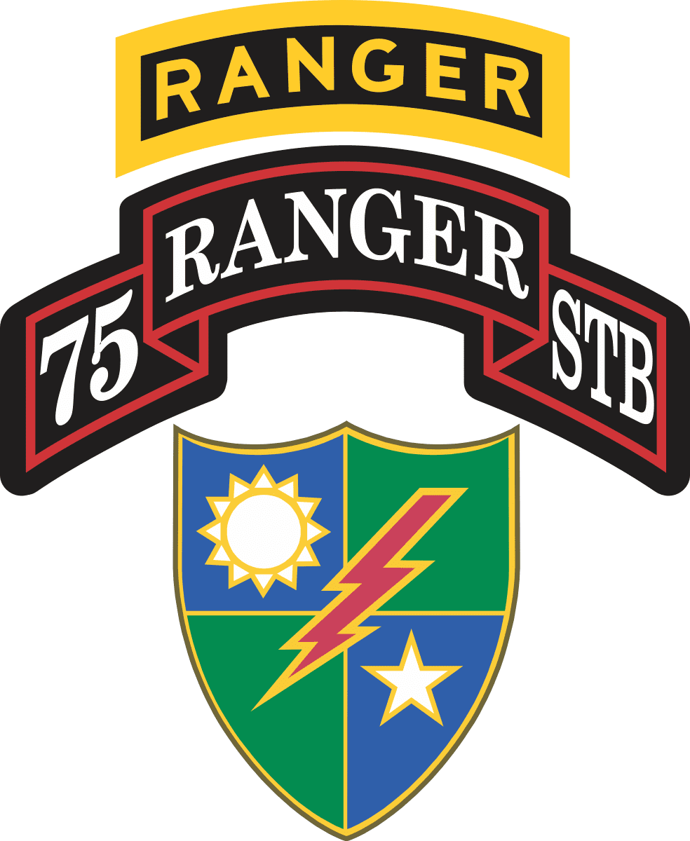 75th Ranger Regiment Special Troops Battalion (STB) with Ranger Tab Decal