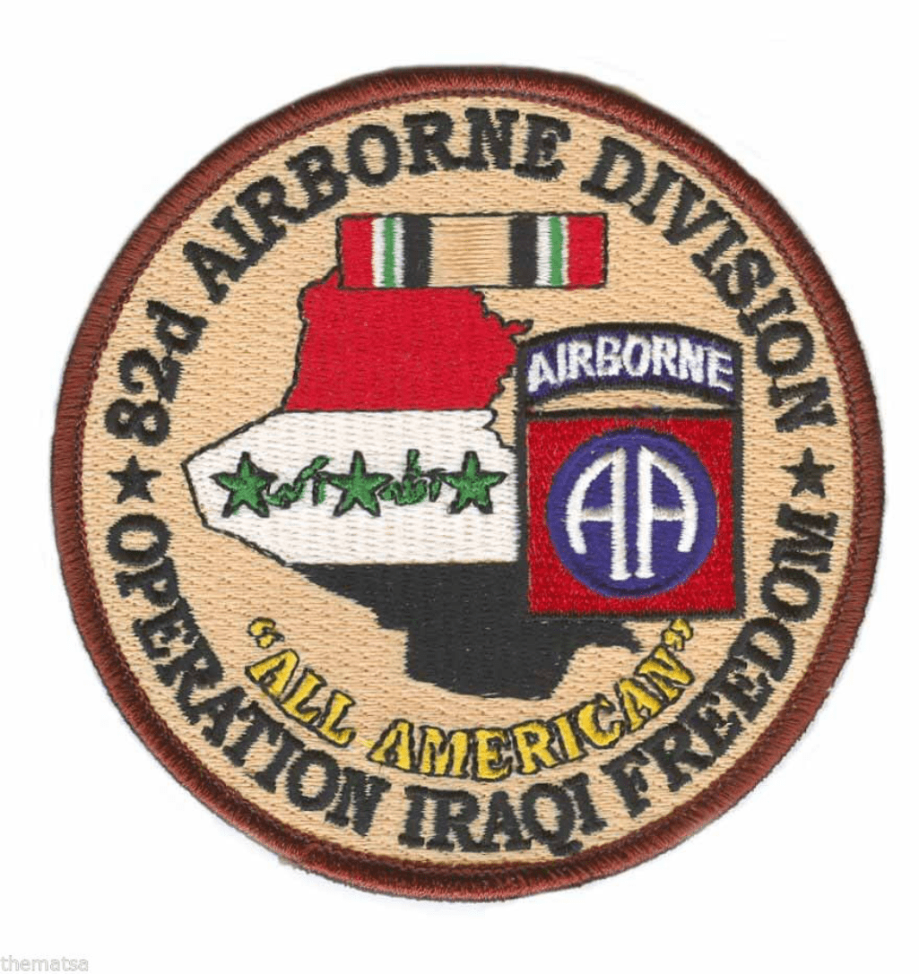82nd Airborne 4" Operation Iraqi Freedom Patch
