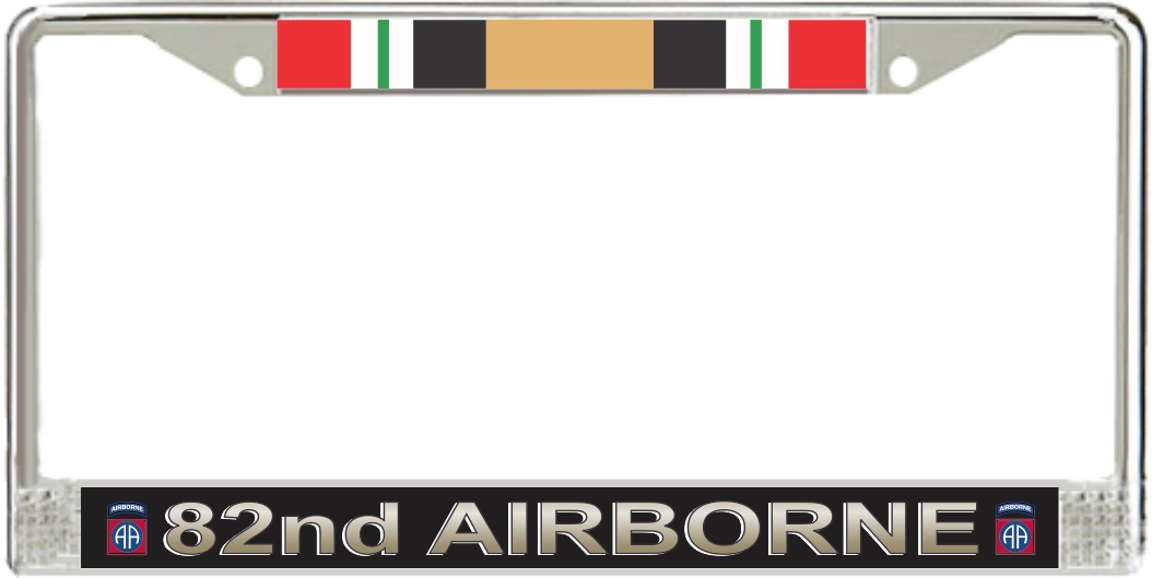 82nd Airborne Division Iraq Veteran Service Ribbon License Plate Frame