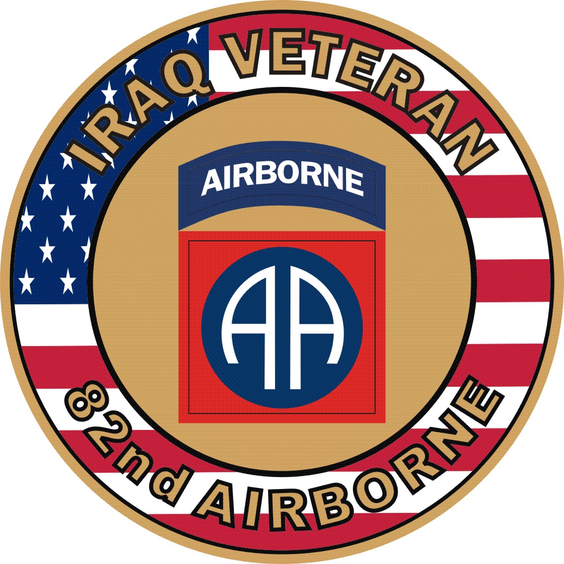 82nd Airborne Iraq Veteran Decal Sticker