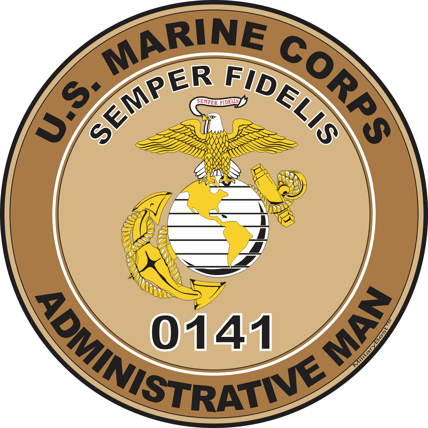 U.S.M.C. MOS 0141 Administrative Man Decal