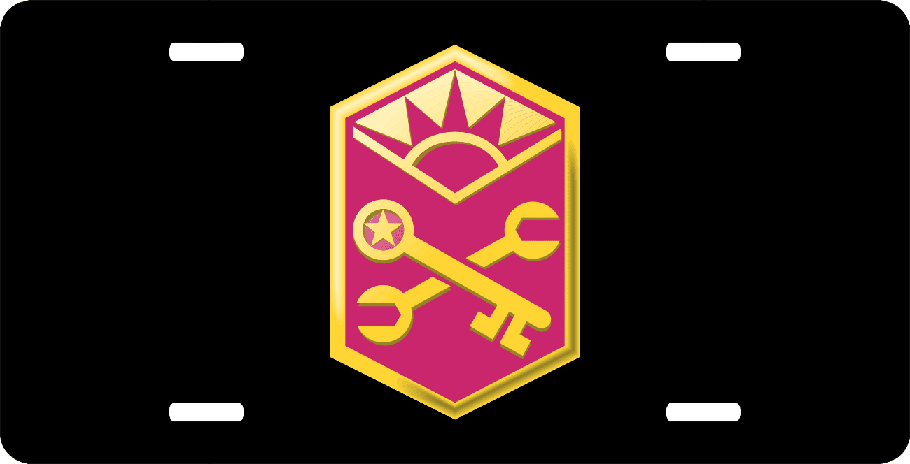 Advanced Weapons Support Command License Plate