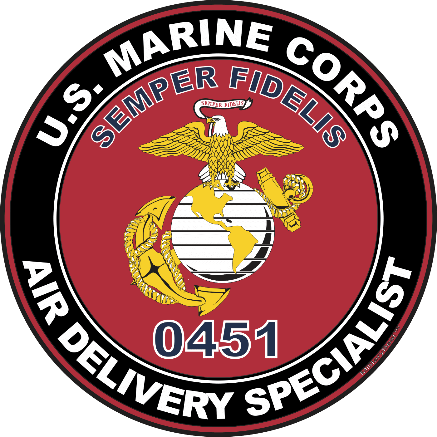 U.S.M.C. MOS 0451 Air Delivery Specialist Decal