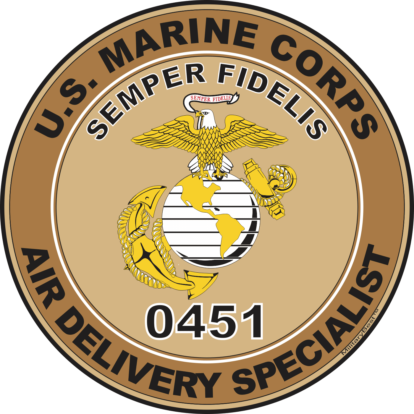 U.S.M.C. MOS 0451 Air Delivery Specialist Decal