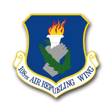 Air Force 108th Air Refueling Wing Vinyl Transfer Decal