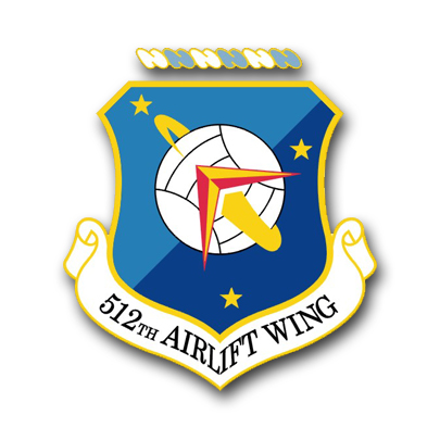 Air Force 512th Airlift Wing Vinyl Transfer Decal