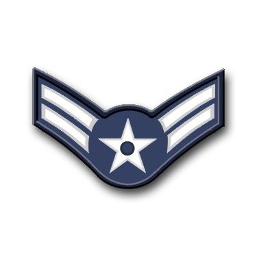 Air Force Airman First Class Vinyl Transfer Decal