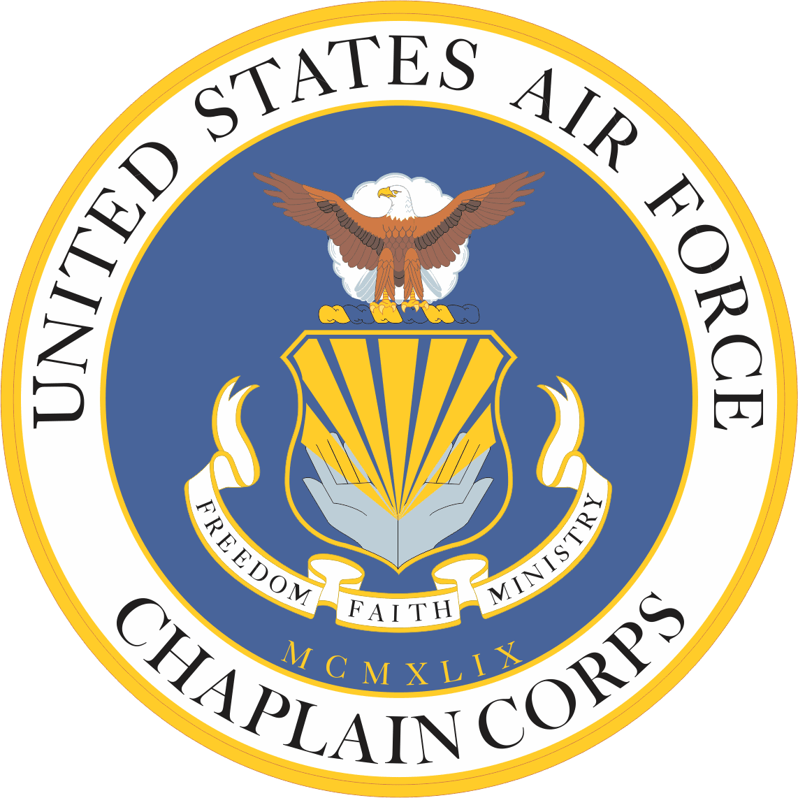 Air Force Chaplain Corps Seal Vinyl Transfer Decal