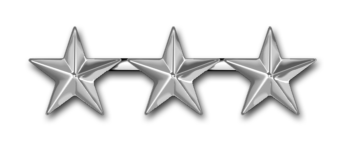 Air Force Lieutenant General Officer Rank Insignia Vinyl Transfer Decal