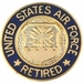 Air Force Retired 5/8" Lapel Pin