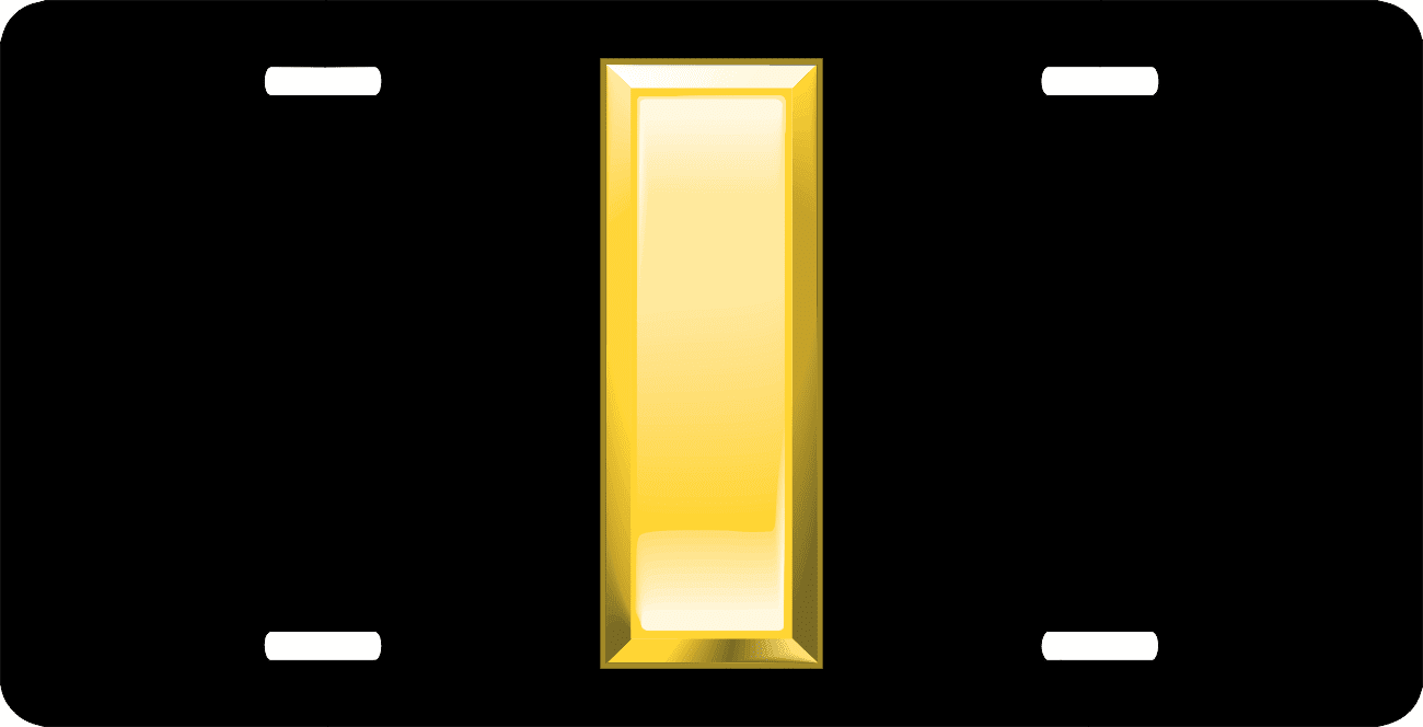 Air Force Second Lieutenant Officer Rank Insignia License Plate