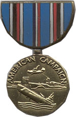 American Campaign Medal Hat Pin